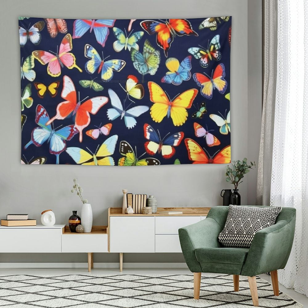 Chilfamy Colorful Butterflies Tapestry Butterfly Tapesrties Décor ...