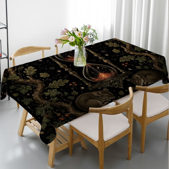Chilfamy Cosmic Hourglass With Sleeping Mice Print Rectangle Dining ...