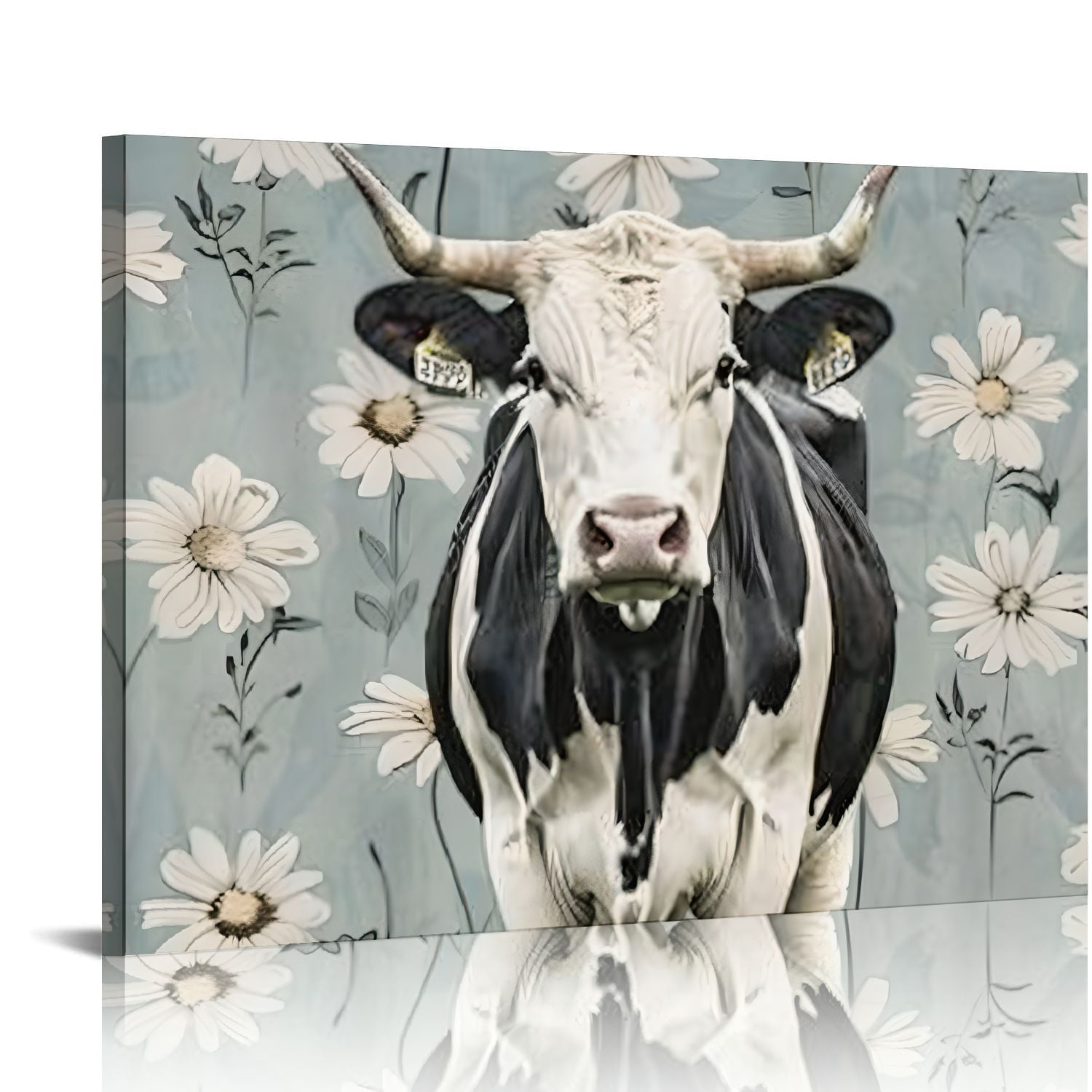 Chilfamy Cow Canvas Wall Art Print Home Decor Artwork Canvas Living ...