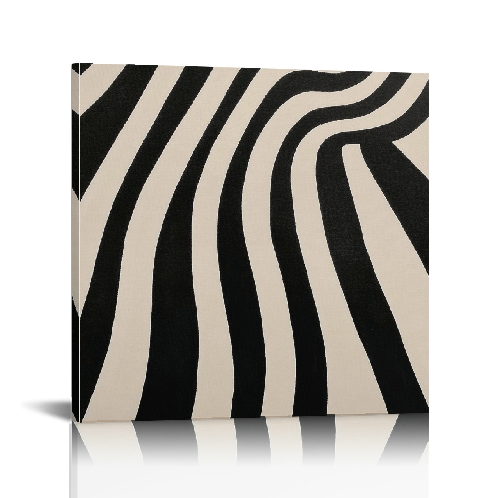 Chilfamy Curved Design Ready To Hang Canvas Wall Decor Art 16x16in ...