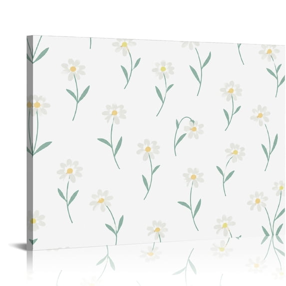 Chilfamy Delicate Daisy Pattern Ready to Hang, Bathroom Wall Art, Wall ...
