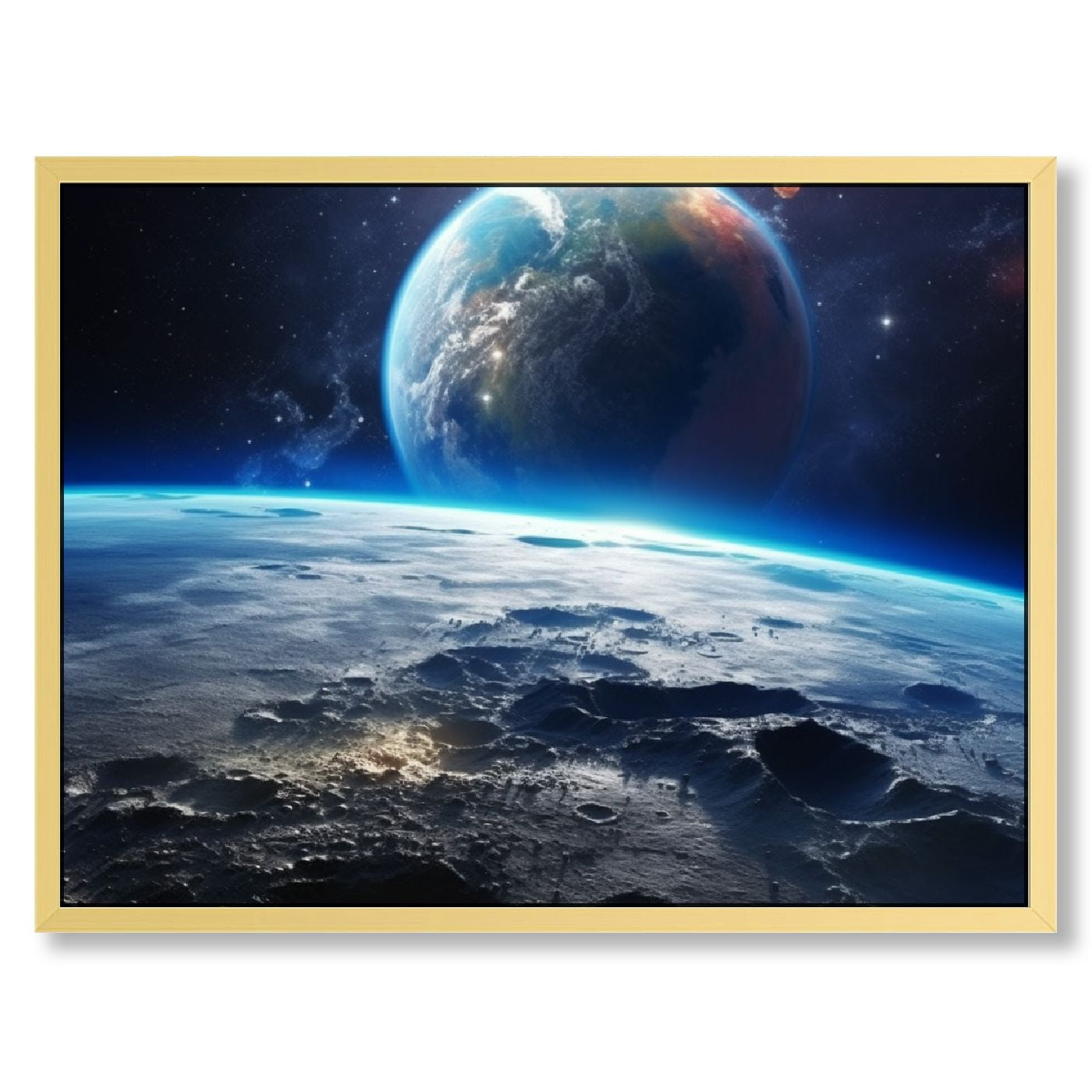 Chilfamy Earth Poster Canvas Wall Art - Earthrise from the Moon Outer ...