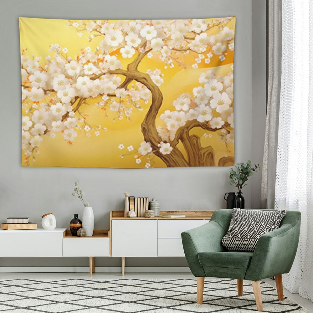 Chilfamy East Tapestry, Japanese Cherry Blossom Sakura Tree Branches ...
