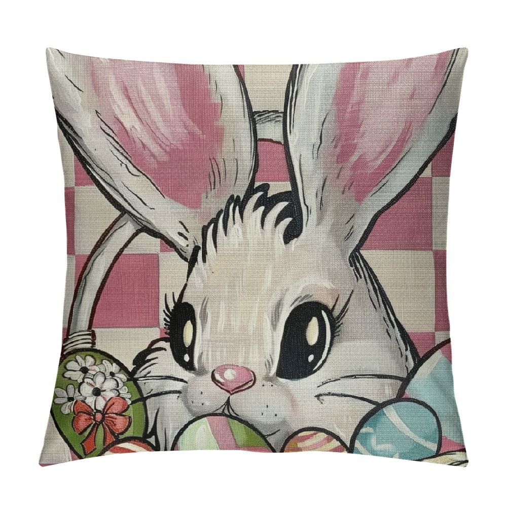 Chilfamy Easter Bunny Decorative Throw Pillow Covers , Rabbit Chick ...