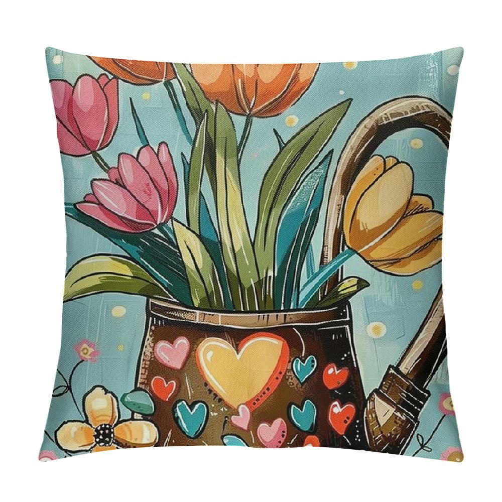 Chilfamy Easter Pillow Covers Easter Decorations for Farmhouse Spring ...