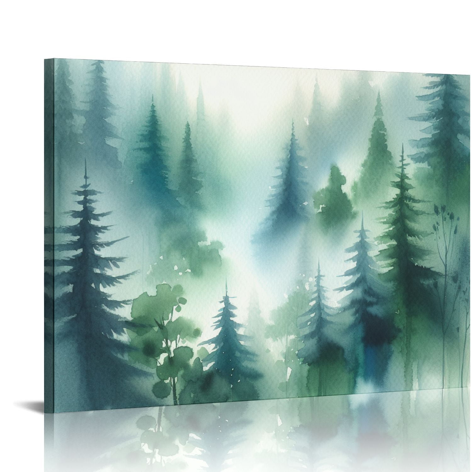 Chilfamy Evergreen Trees Forest Mist Art Modern Canvas Prints On Canvas ...