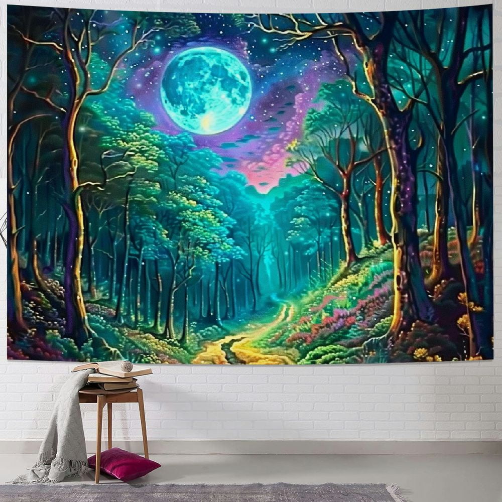 Chilfamy Fantasy Forest Tapestry Tree of Life Tapestry Trippy Galaxy ...