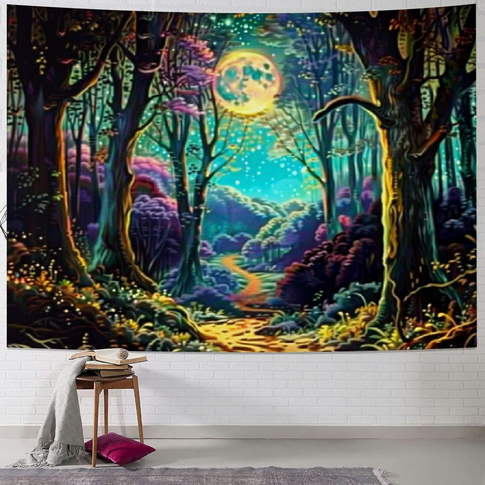 Chilfamy Fantasy Forest Tapestry Tree of Life Tapestry Trippy Galaxy ...