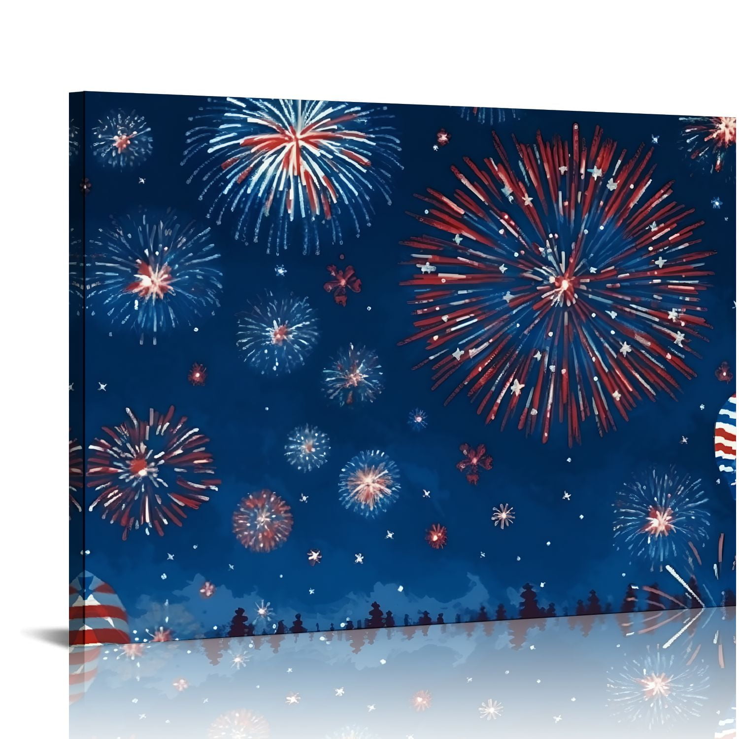 Chilfamy Fireworks Stars Canvas Wall Art Print Home Decor Living Room ...