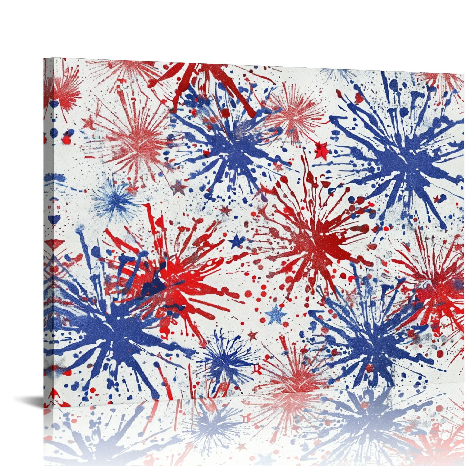 Chilfamy Fireworks Stars Stripes Canvas Wall Art Modern Prints Home ...