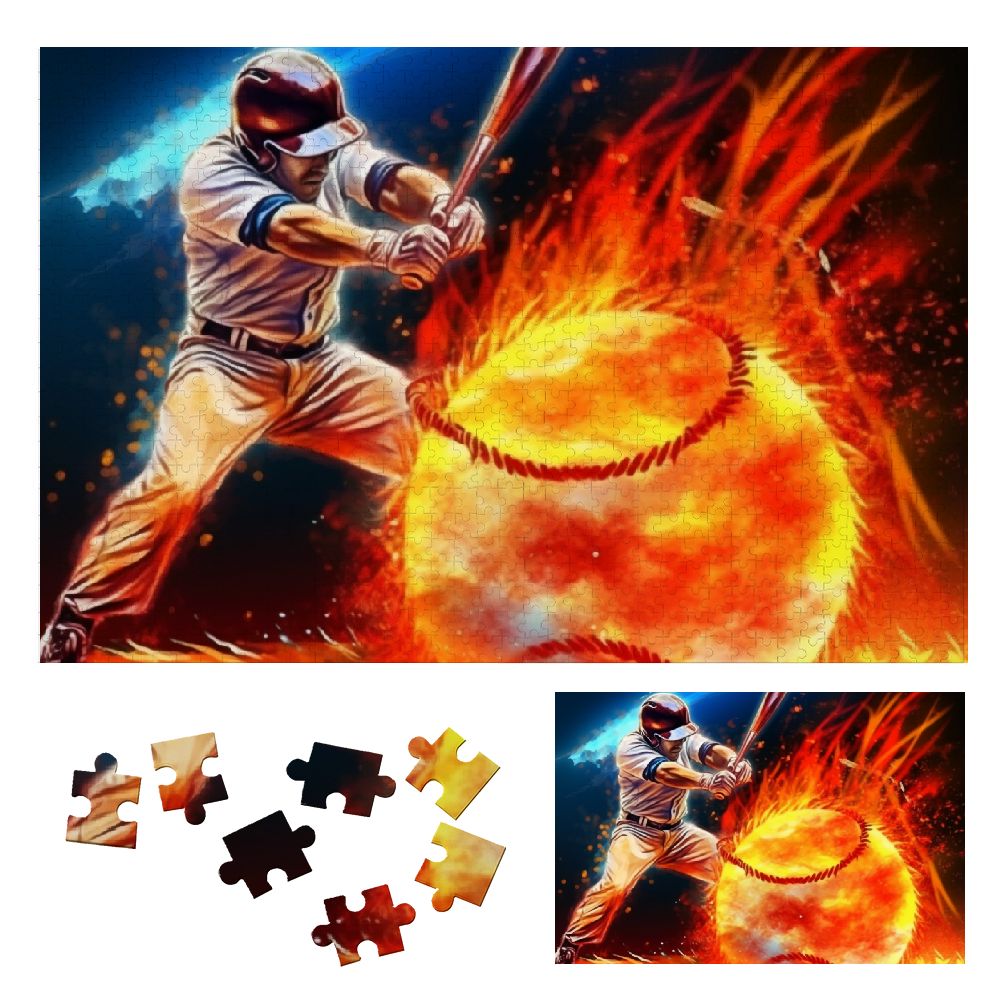 Chilfamy Flames Wooden Unique Shapes Jigsaw Puzzle Challenging ...