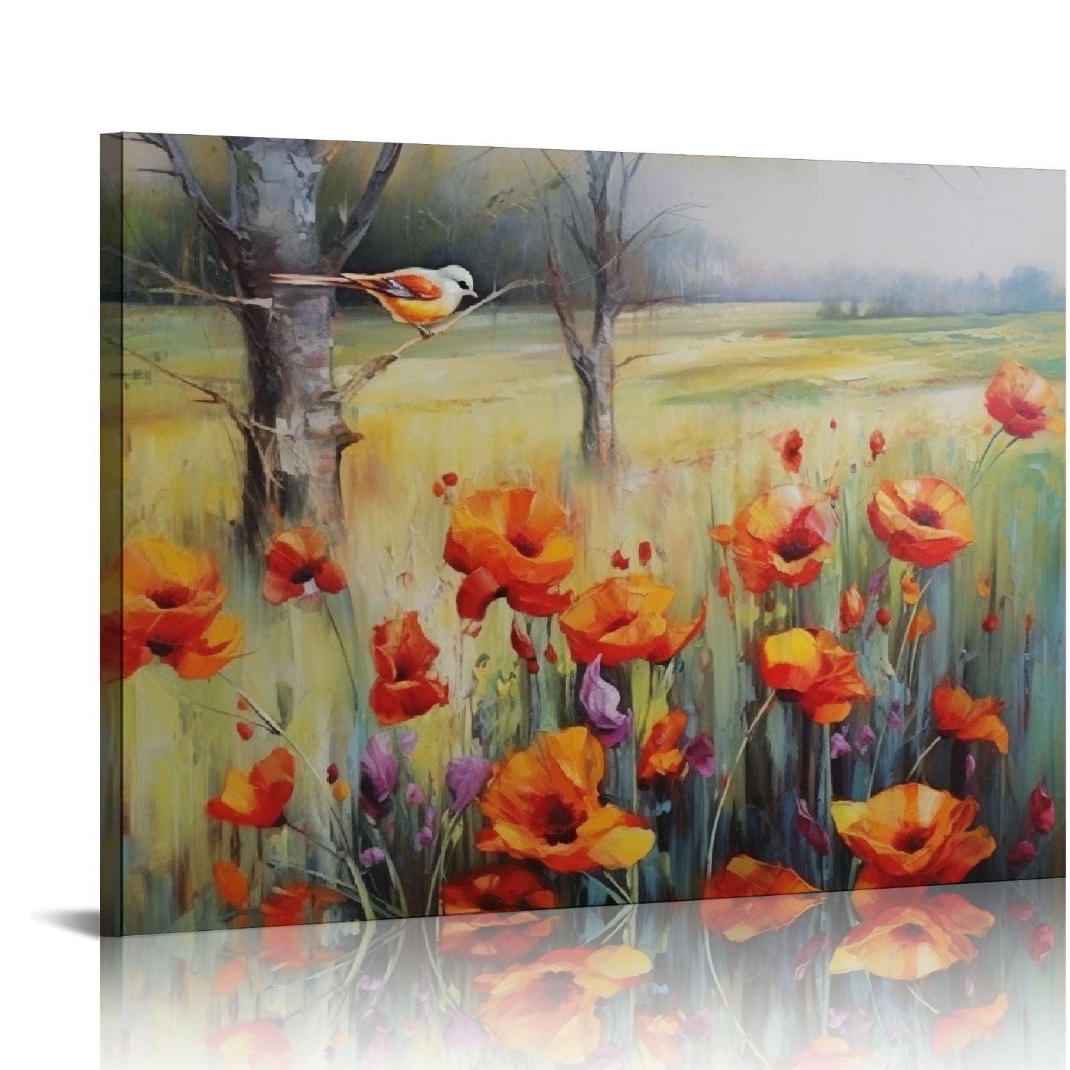 Chilfamy Floral Landscape Wall Art - Wall Art - Framed Picture Artwork ...