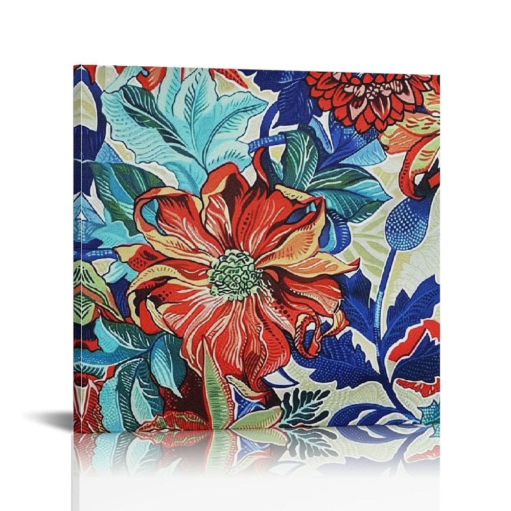 Chilfamy Floral Pattern Art Nouveau Maximalism Ready to Hang Wall Art ...