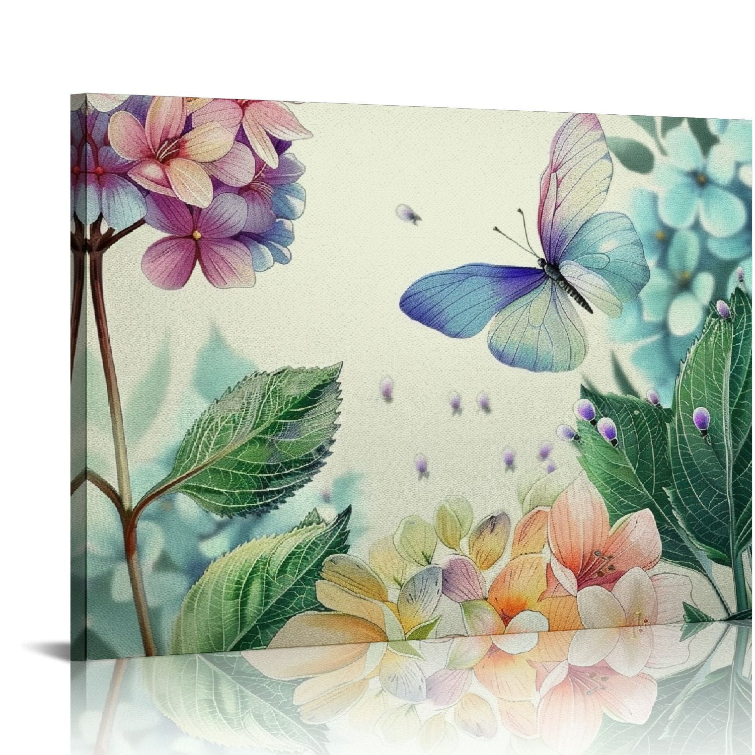 Chilfamy Flower Butterfly Wallpaper Wall Decor for Bedroom Kitchen ...