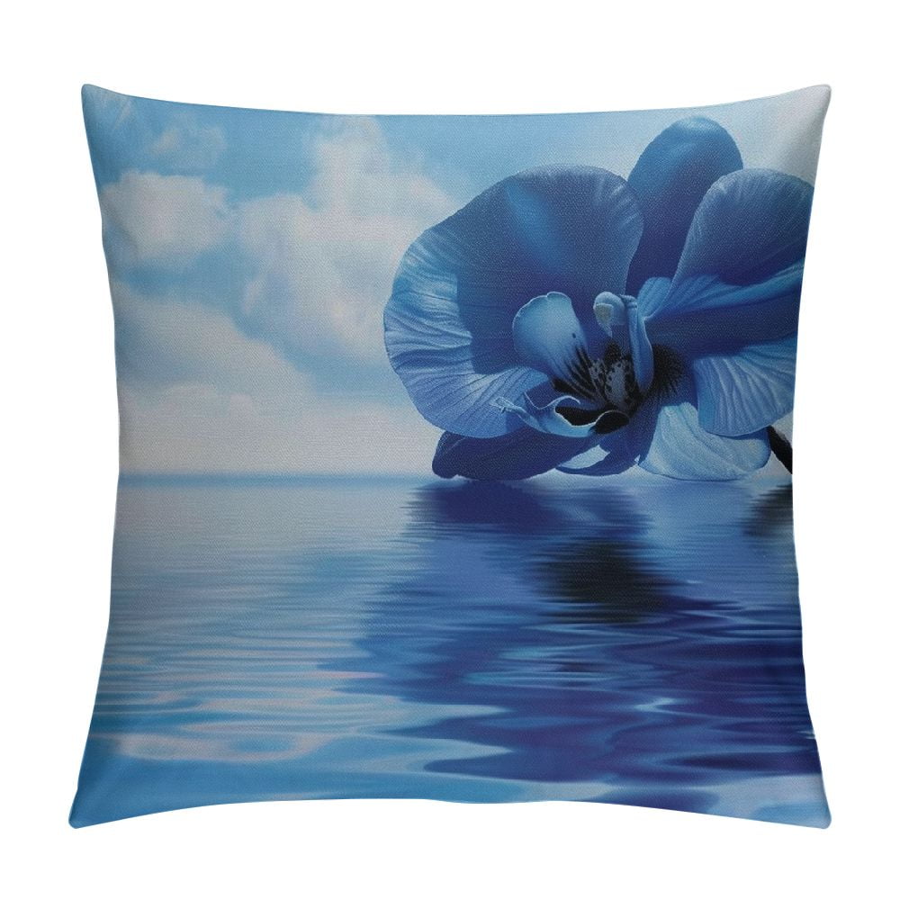 Chilfamy Flower Throw Pillow Cushion Cover, Orchid Floral Design with ...