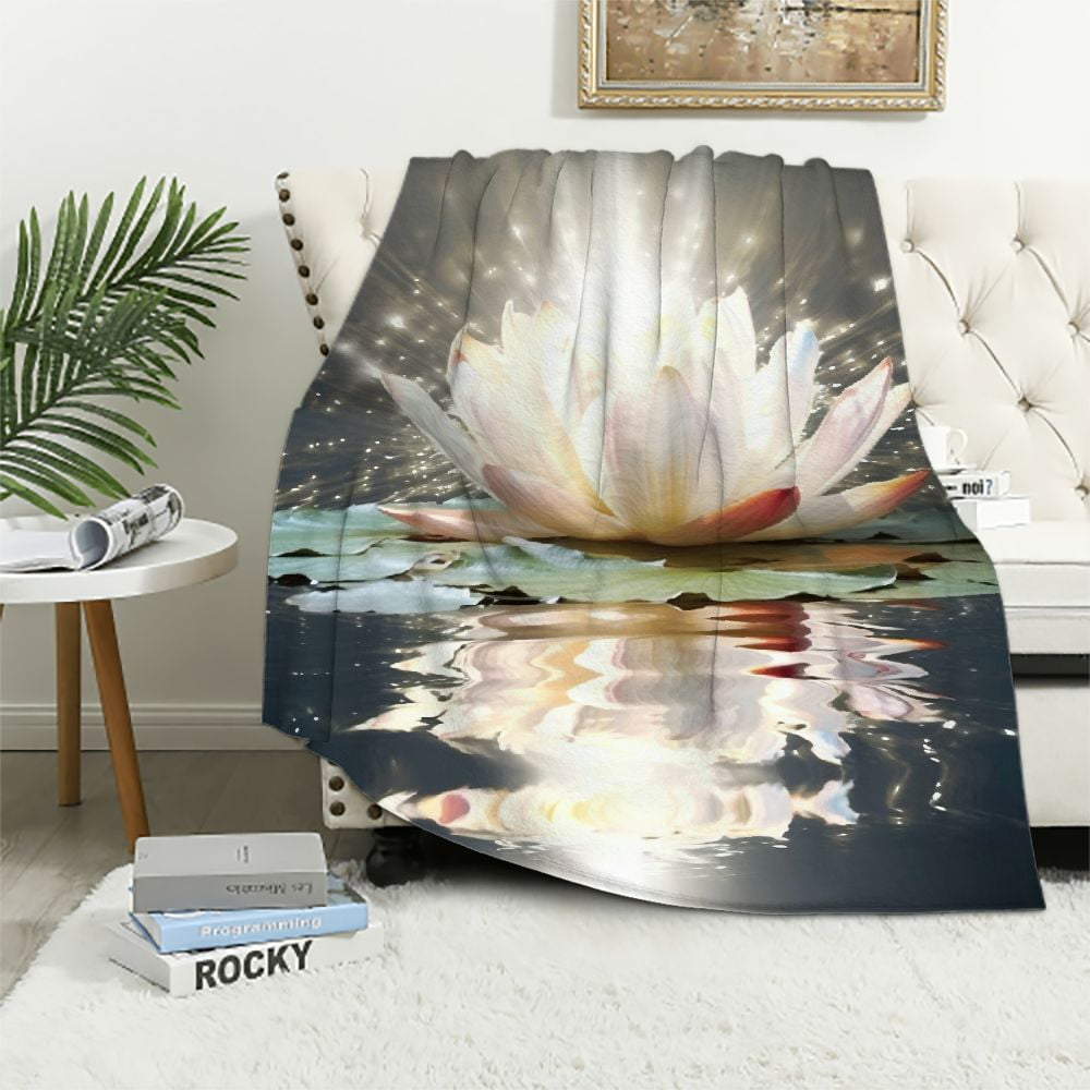 Chilfamy Flowers Reflection Ideal Comfy Throw Blanket for All Seasons ...