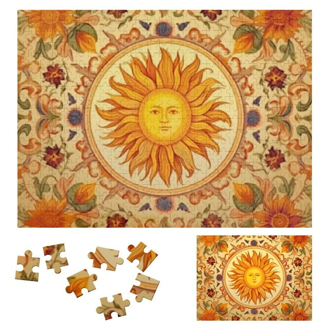 Chilfamy Flowers Wooden Jigsaw Puzzle Unique Shapes for Adults and Kids ...