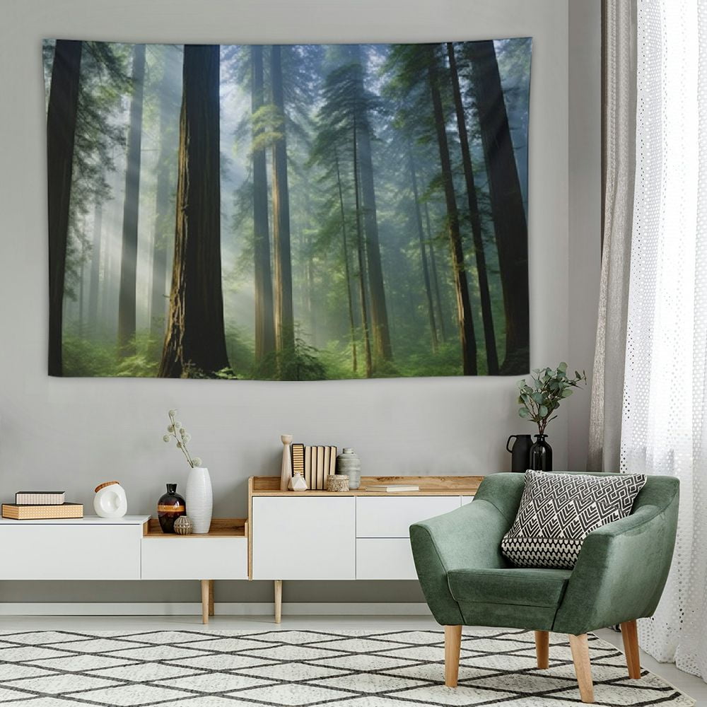 Chilfamy Forest Nature Landscape Tapestry Sunshine Through Tree ...