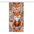 Chilfamy Fox Autumn Floral Shower Curtain ,Watercolor Flowers Bathroom ...