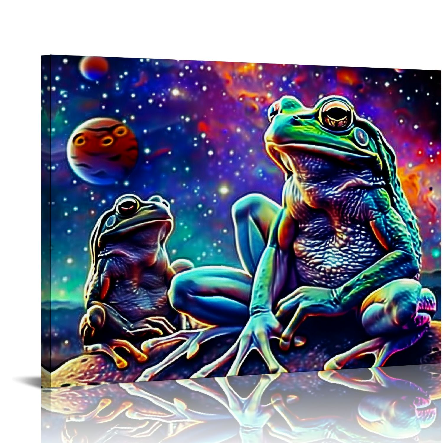 Chilfamy Frog Canvas Prints Wall Art Home Decor Ready to Hang Room ...