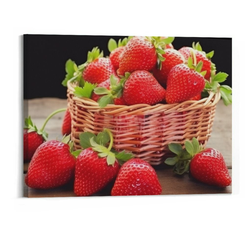 Chilfamy Fruit Wall Decor Strawberry Poster Strawberry Picture Print ...