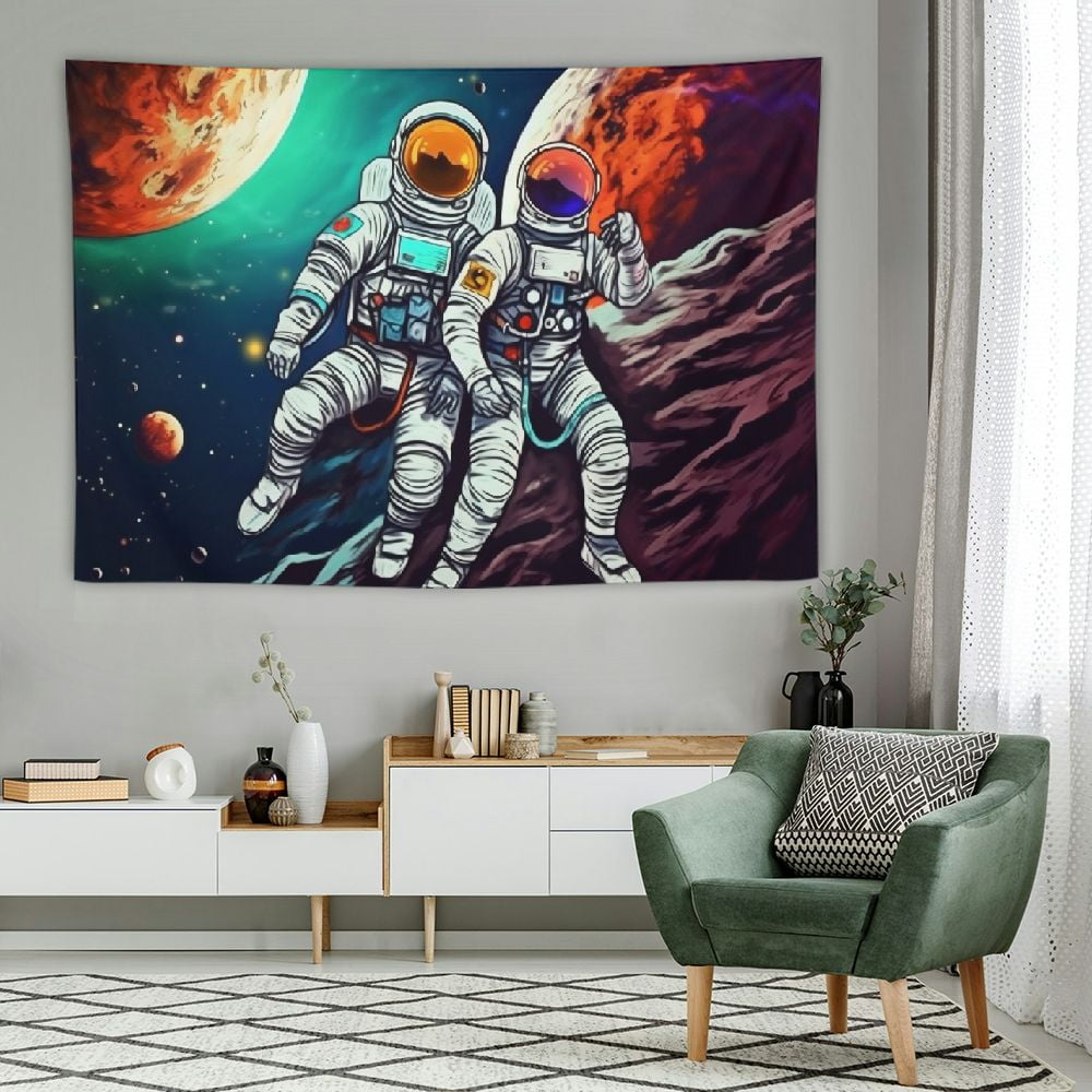 Chilfamy Funny Space Astronaut Alien Tapestry for Men Guys Bedroom ...