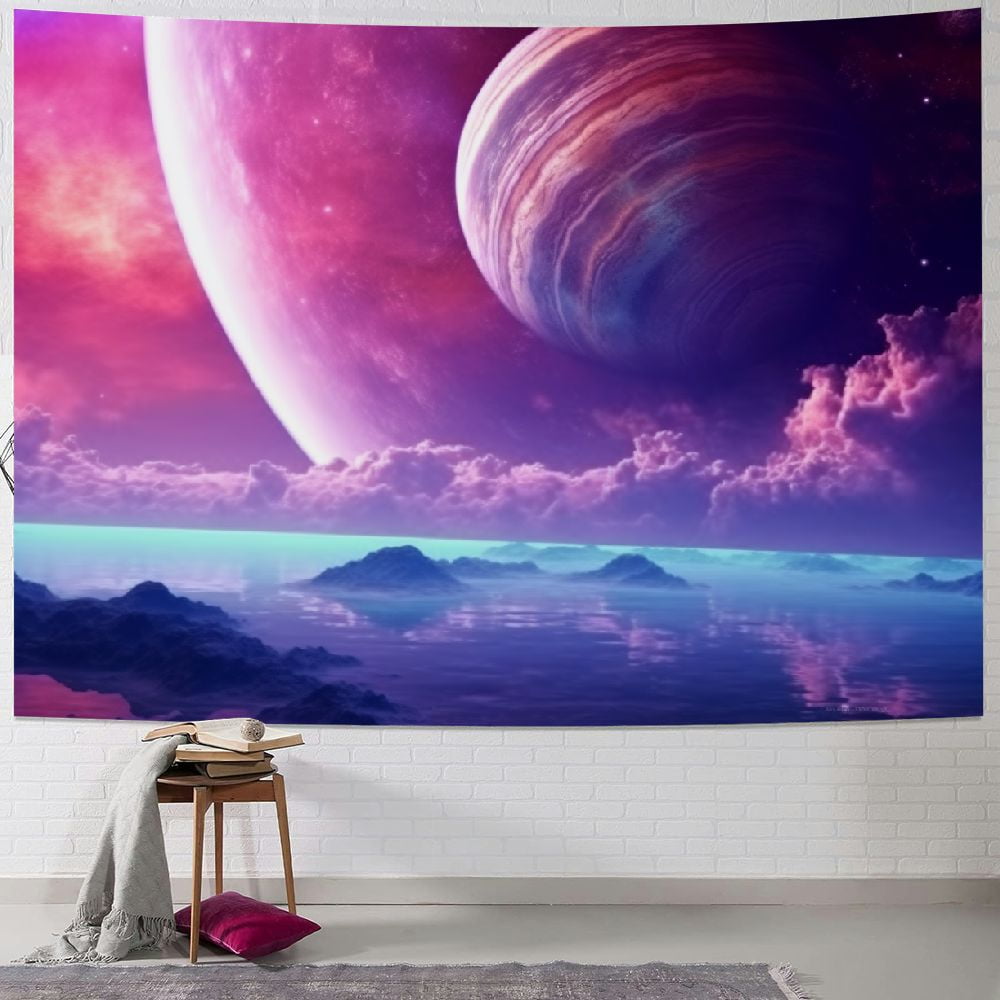 Chilfamy Galaxy Tapestry Universe Starry Sky Planet Tapestry Wall ...