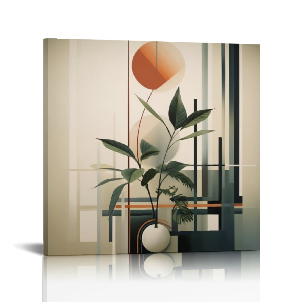 Chilfamy Geometric Abstract Art Print On Canvas Ready To Hang 12x12in ...