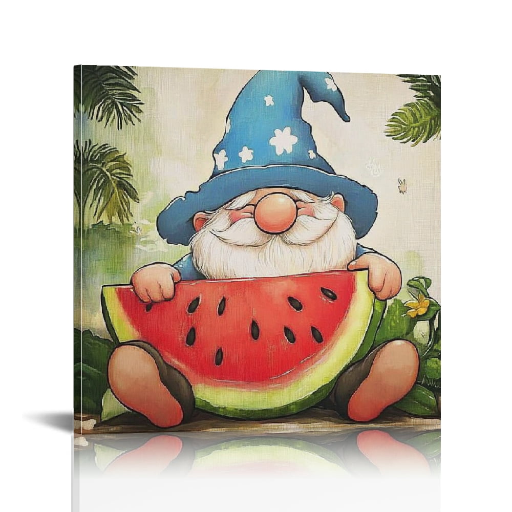 Chilfamy Gnome Fantasy Art Canvas Wall Art Ready To Hang Home Decor ...