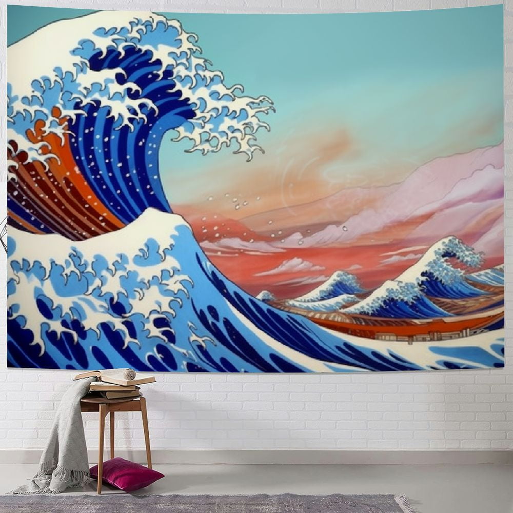 Chilfamy Great Wave Tapestry for Bedroom Wall Hanging Art Large Wall ...