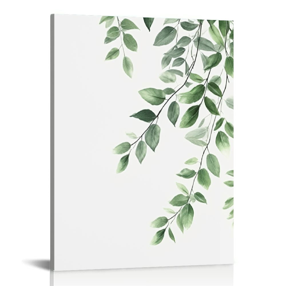 Chilfamy Green Plants Poster Canvas Frame Wall Art Suitable for Room ...