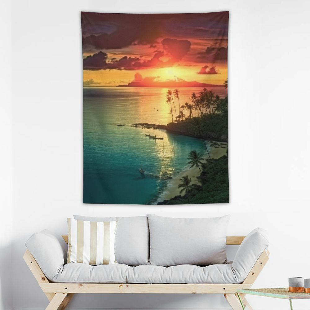 Chilfamy Hawaiian Tapestry, Sunrise Over Hanauma Bay Oahu Hawaii ...