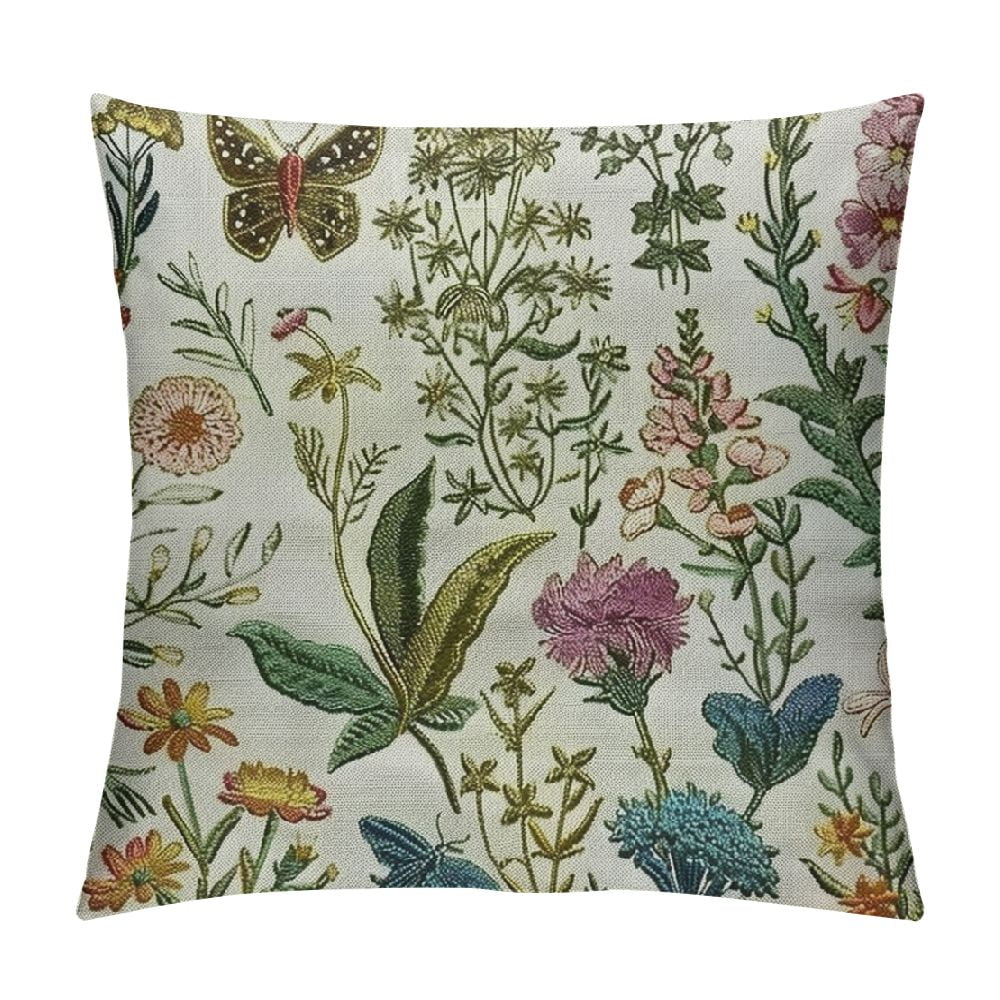 Chilfamy Hello Spring Pillow Covers，Spring Flower Decorative Farmhouse ...