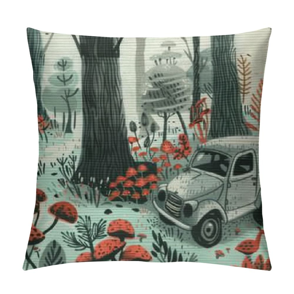 Fenyluxe Jungle Mouse Hedgehog Pillow Cover Single Pack,Autumn Wild ...