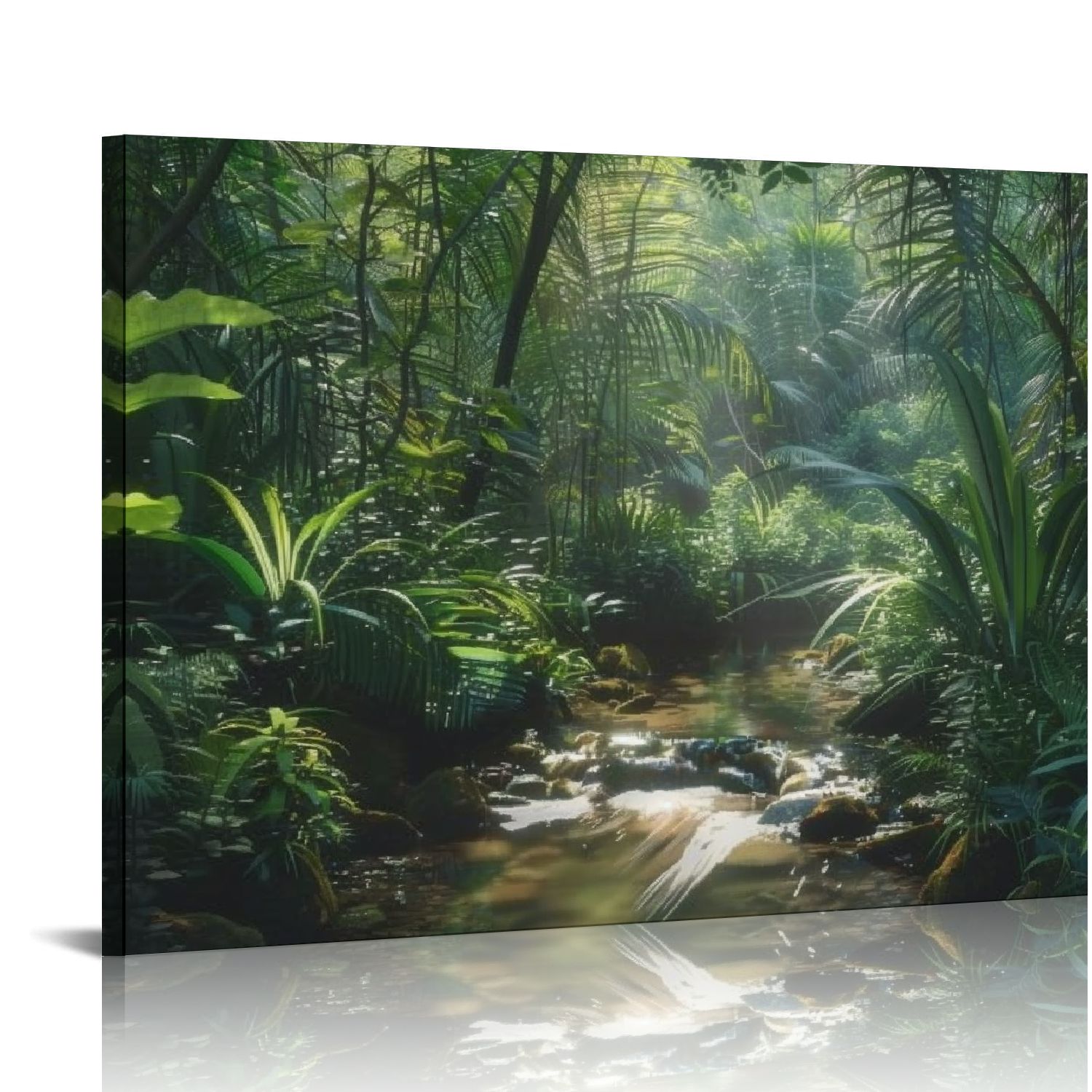 Chilfamy Jungle Theme Canvas Print Wall Art Decor Ready To Hang Room ...