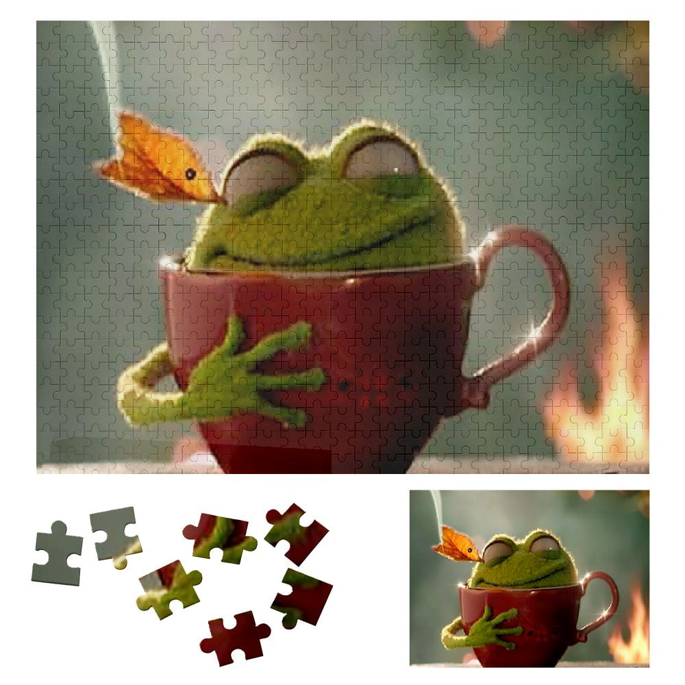Chilfamy Kermik Tea Smile Wooden Jigsaw Puzzle, Impossible Hard ...