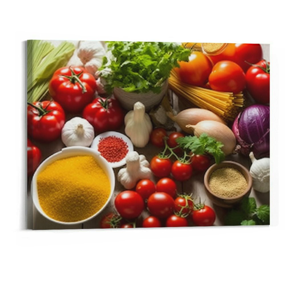 Chilfamy Kitchen Wall Art - Kitchen Canvas Art Wall Decor, Food ...