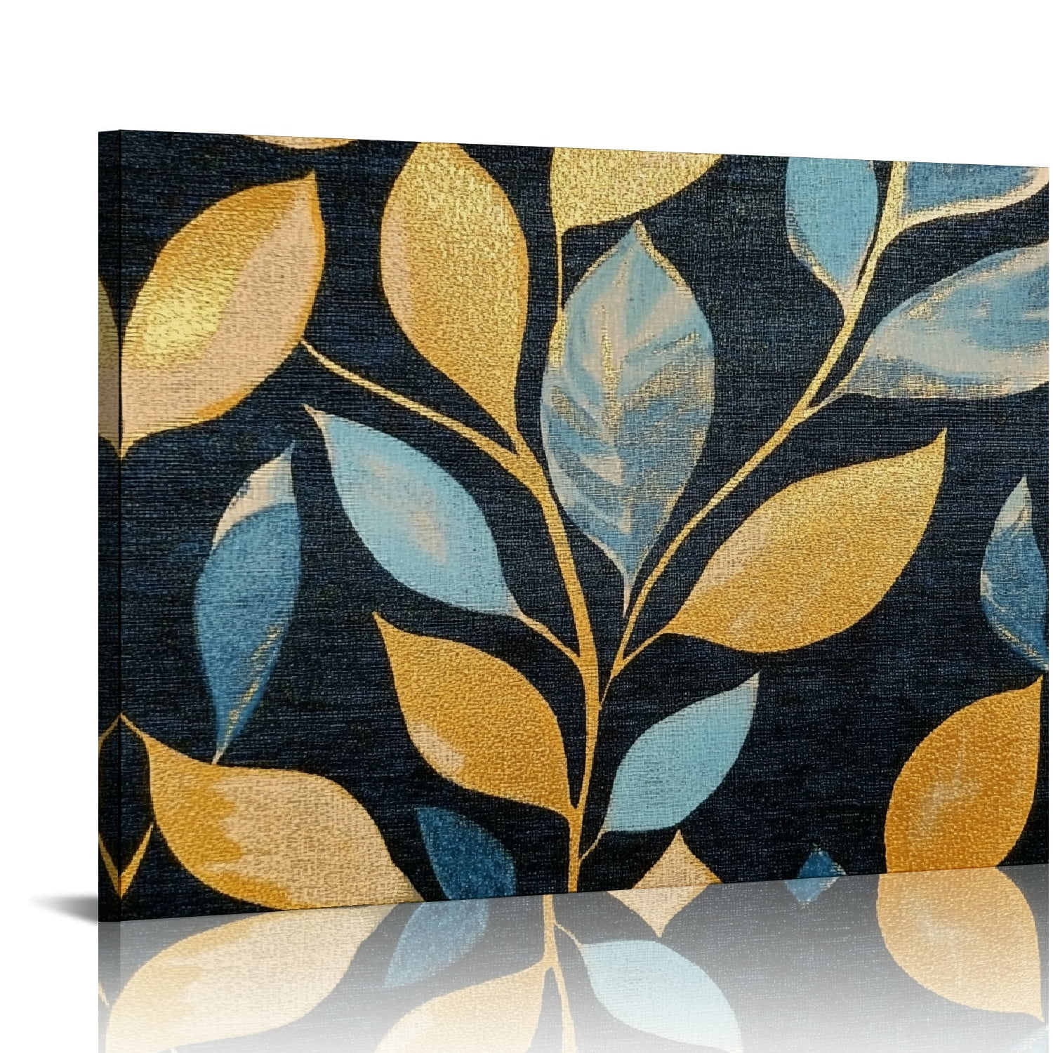 Chilfamy Leaf Pattern Wall Decor for Home and Office - Aesthetic Canvas ...
