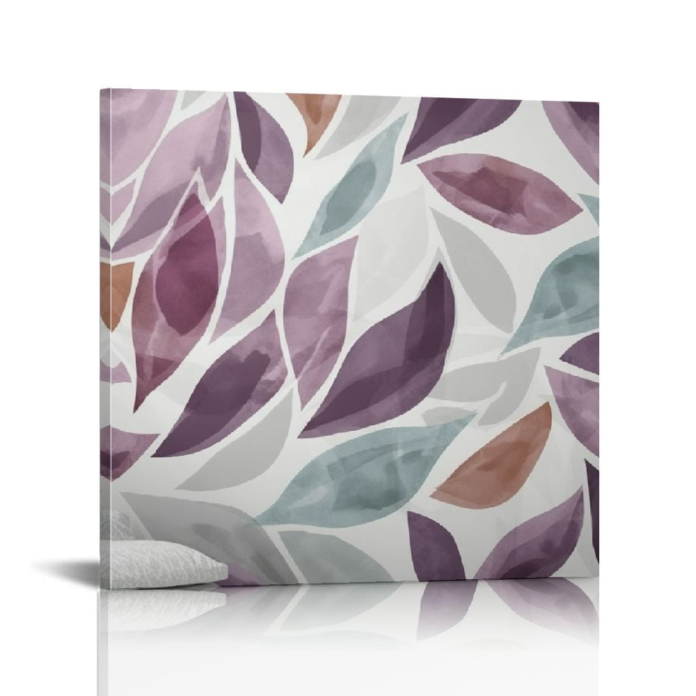 Chilfamy Leaf Pattern Wall Decor Ready To Hang Home Art Decor 12x12in ...