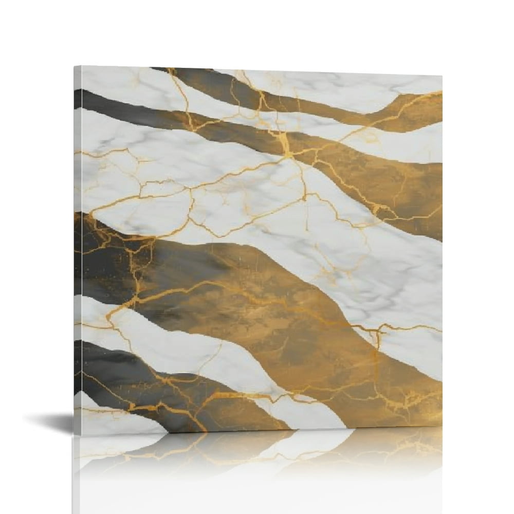Chilfamy Marble Gold Stripe Ultrafine Detailed Painting Canvas Prints ...