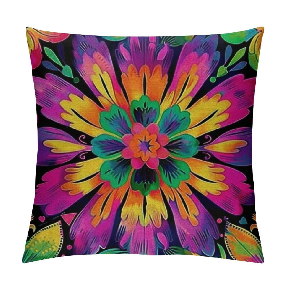 Chilfamy Mexican Throw Pillow Covers Day of The Dead Pillow Case Cinco ...