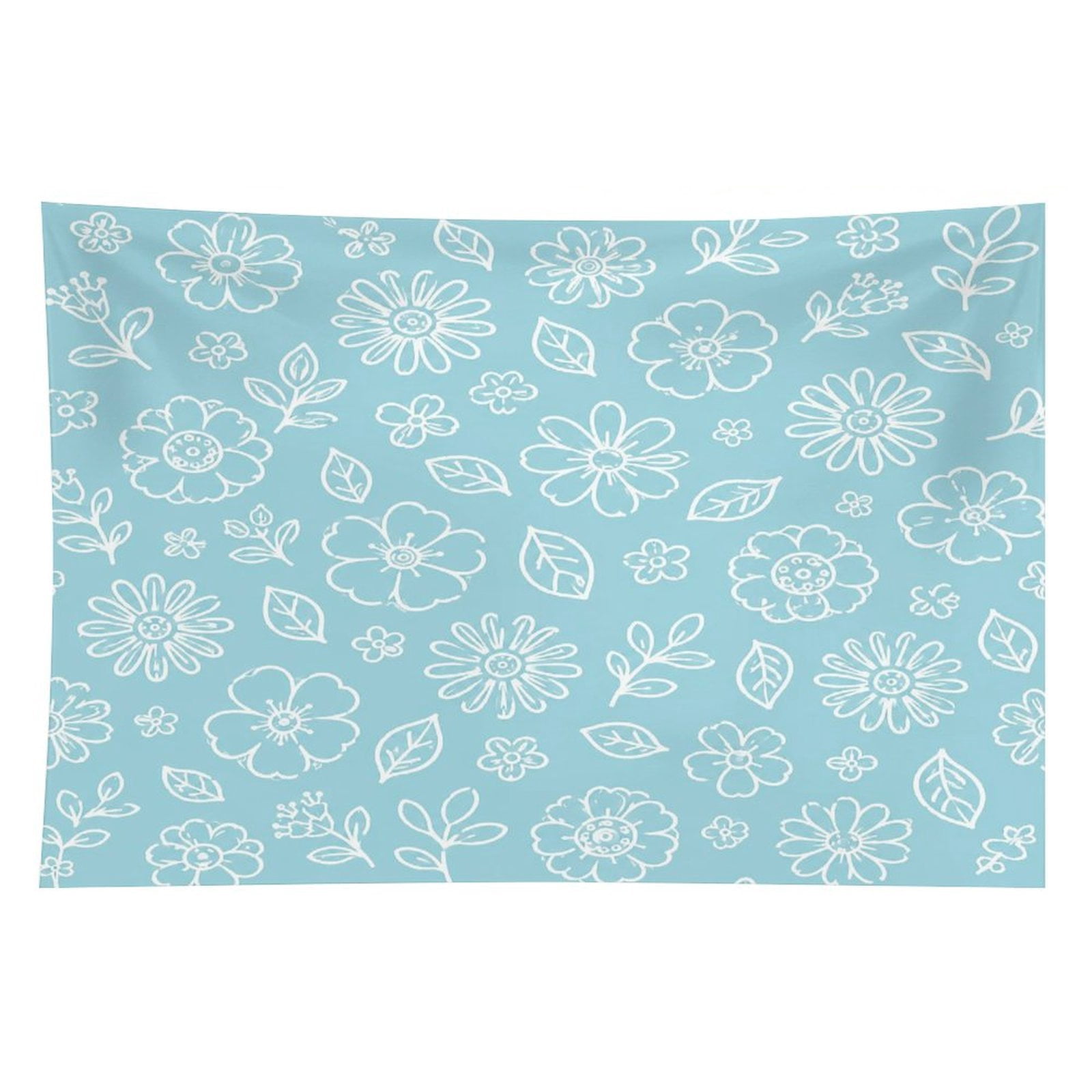 Chilfamy Minimalist Floral Line Pattern Polyester Wall Tapestry Anti ...
