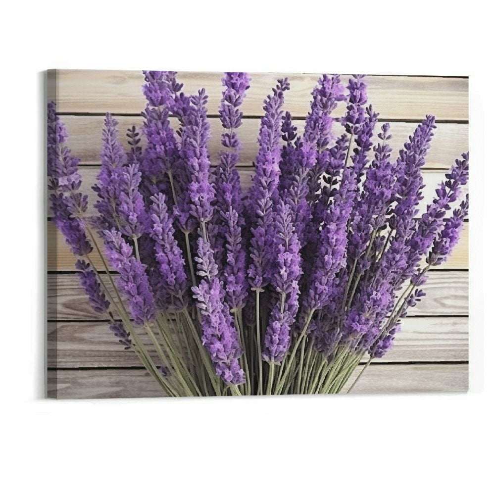 Chilfamy Modern Artwork Purple Lavender Wall Decor Canvas Wall Art ...