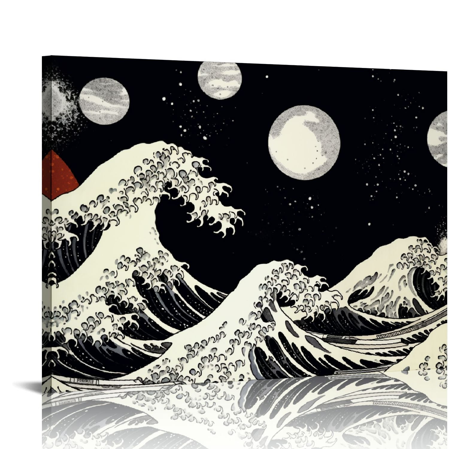 Chilfamy Moon Phases Canvas Wall Decor For Bedroom Kitchen - Fashion ...