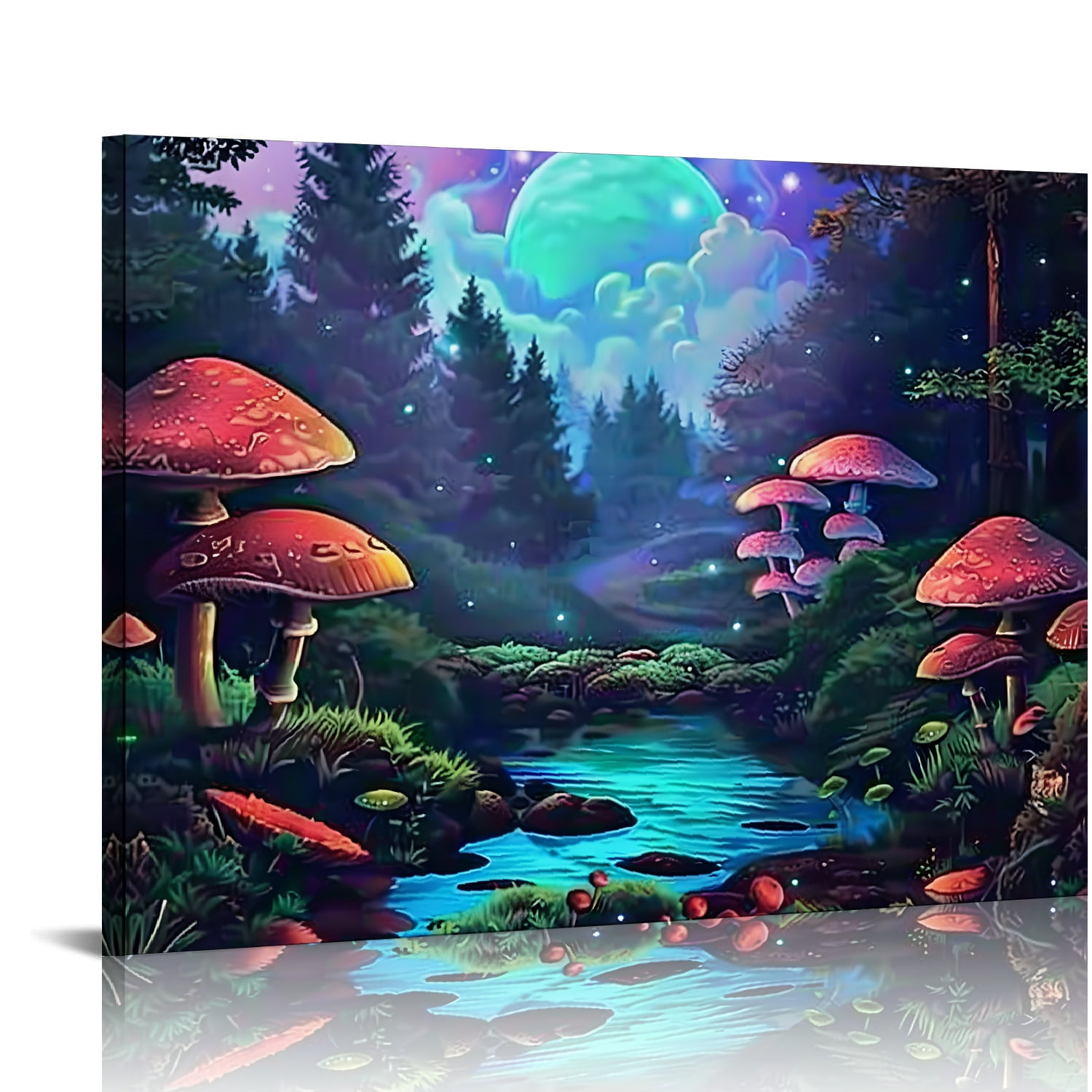 Chilfamy Mushrooms Canvas Wall Art Decor for Home Living Room Bedroom ...