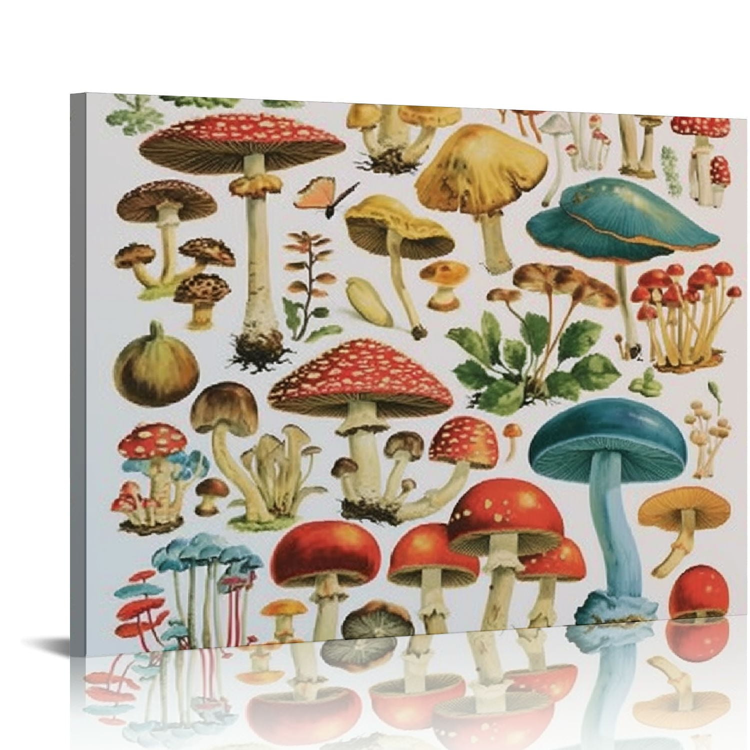 Chilfamy Mushrooms Print On Canvas Wall Art Decor Ready To Hang Home ...