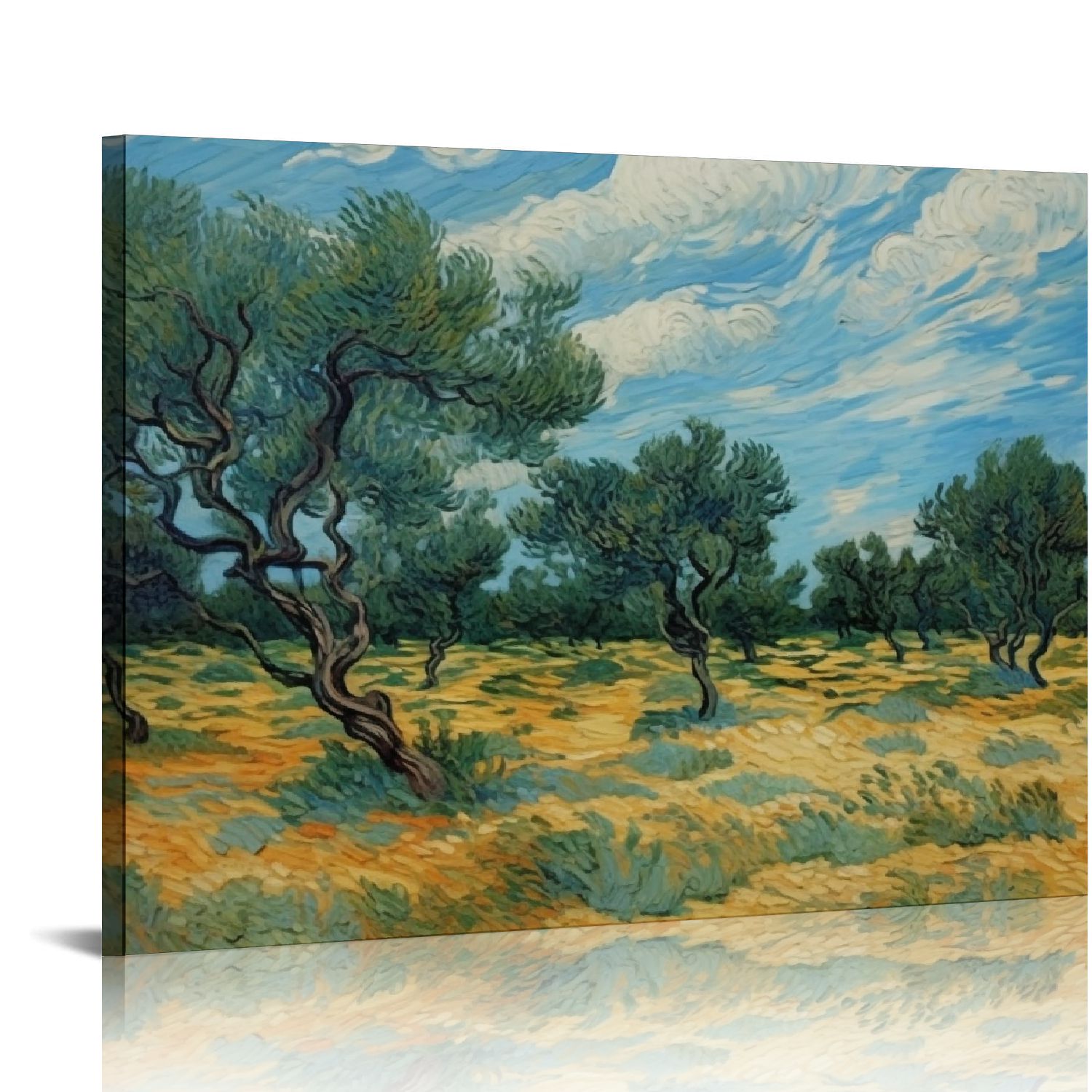 Chilfamy Olive Grove Canvas Print of Wall Art Paintings Reproduction ...