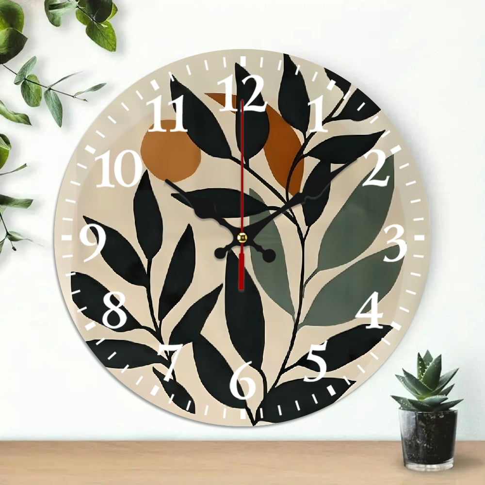 Chilfamy Organic Painting Wall Clock 10 Inches, Silent Decorative Clock ...