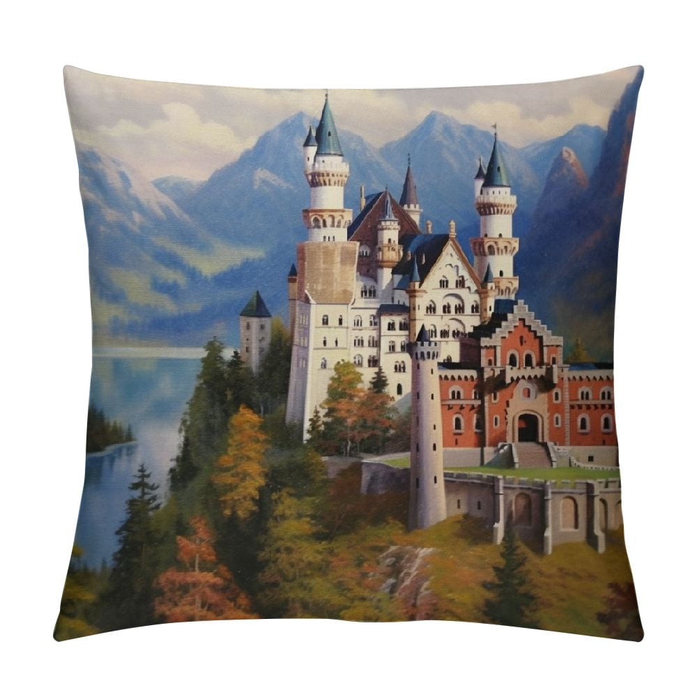 Chilfamy Original Oil Painting of Famous Neuschwanstein Castle in ...