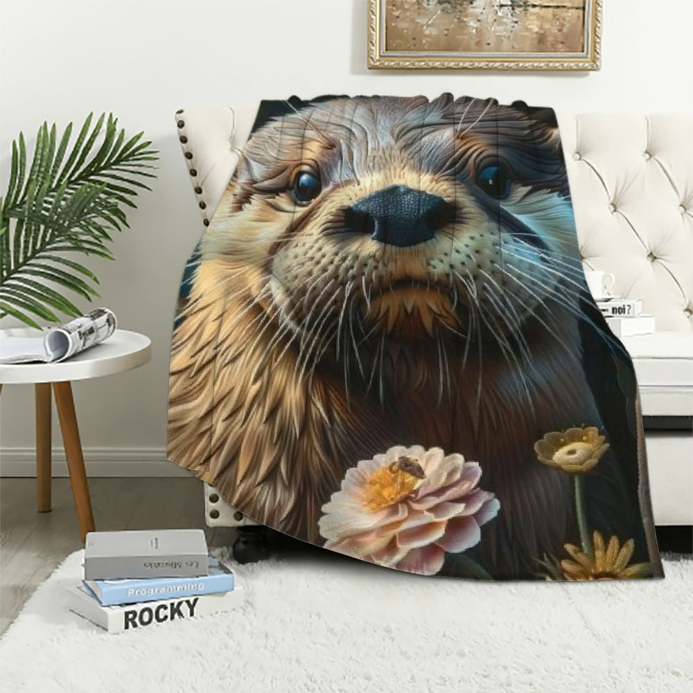Chilfamy Otter Blanket for Adults Kids Girls Otter Blanket Gifts ...
